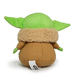 Buckle-Down Dog Toy, Mandalorian, Plush Squeaker Star Wars The Child Sitting Pose, Baby yoda, 8" x 8" (DTPT-SWBIF) for All Breed Sizes