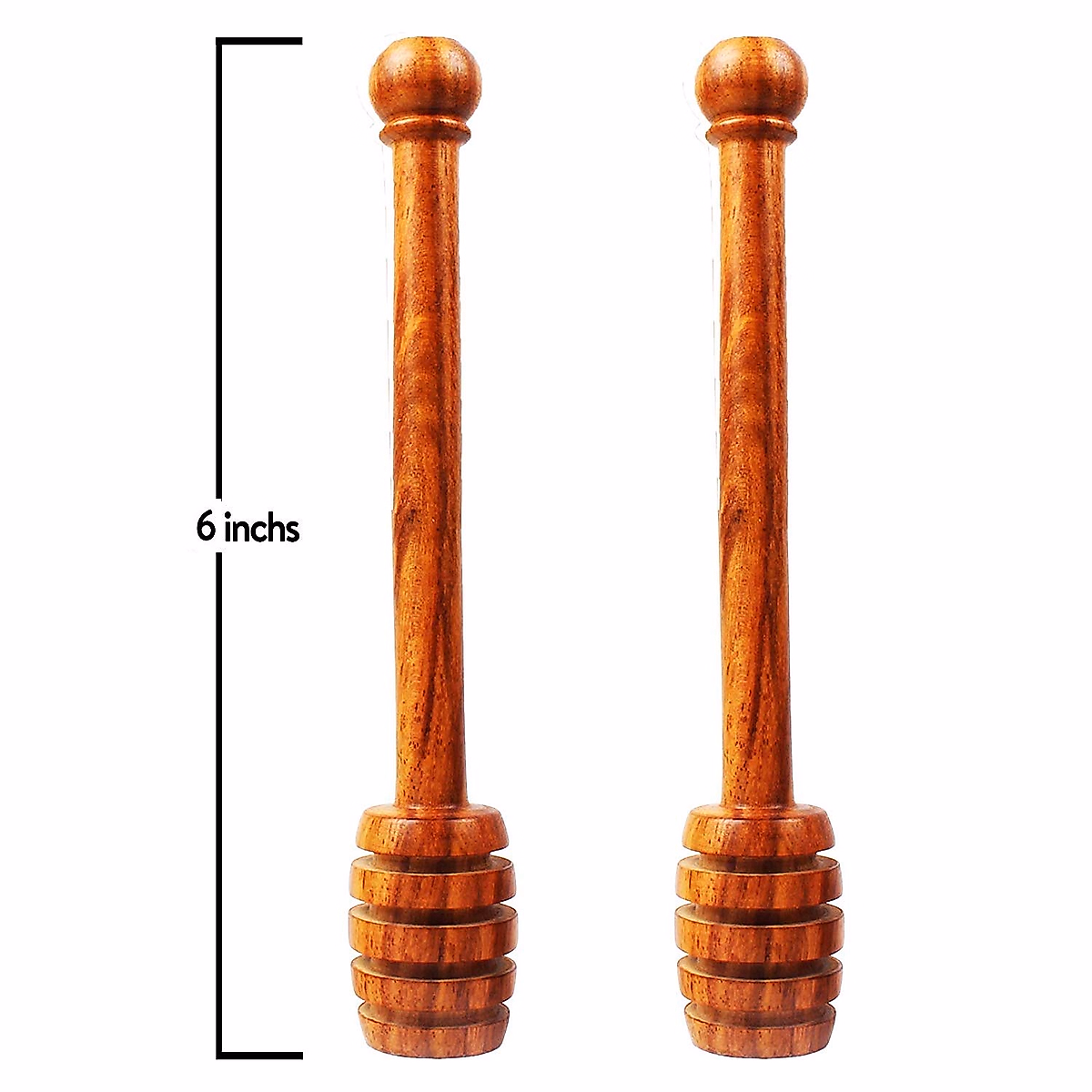BATRA ASSOCIATES S.B.Arts 6 Inch Wooden Syrup Dippers-Honeycomb Sticks Perfect For Drizzling Honey-Maple Syrup-Chocolate-Caramel Honey Spoons