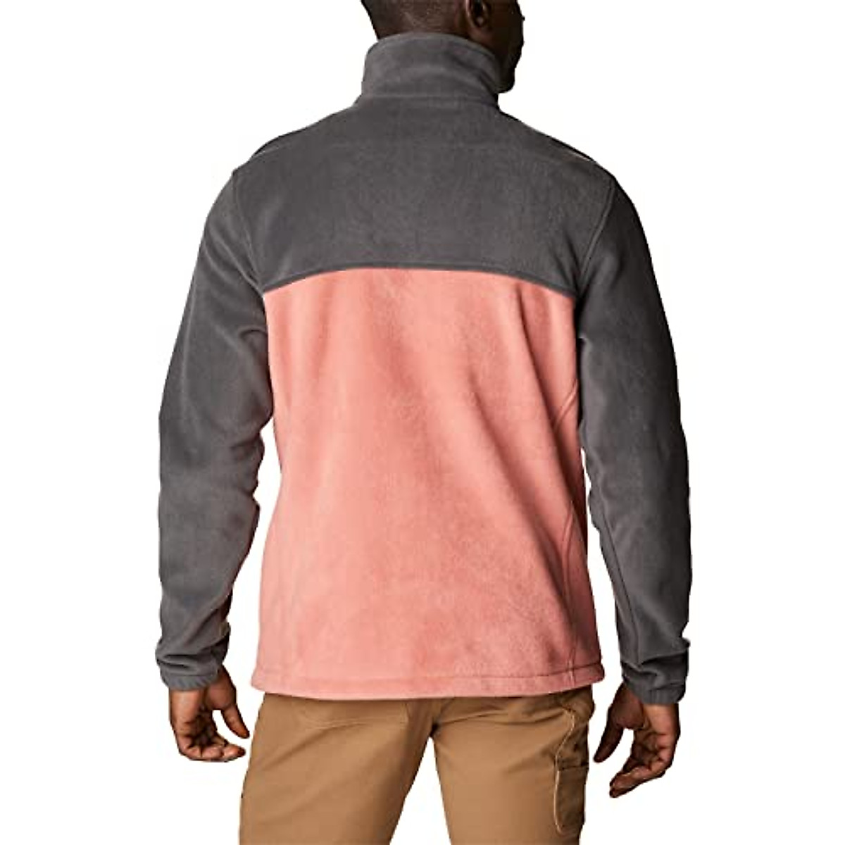Columbia Men's Steens Mountain Full Zip 2.0, Shark/Dark Coral, Large