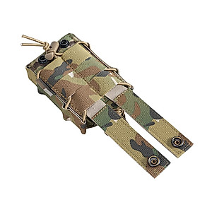 EXCELLENT ELITE SPANKER Tactical Molle Single/Double Open-Top Mag Pouch for M4 M14 M16 AR15 G36 Magazine (A Single-Multicam)