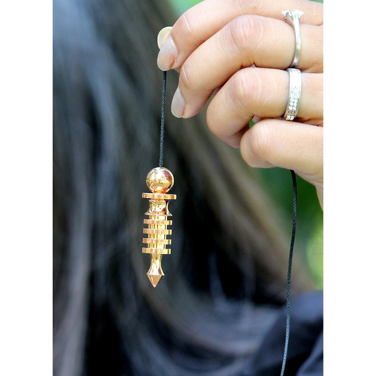 Jet 4 Isis Copper With chord Metal Pendulum Divine Healing Dowsing Spiritual Answer Meditation Cleansing