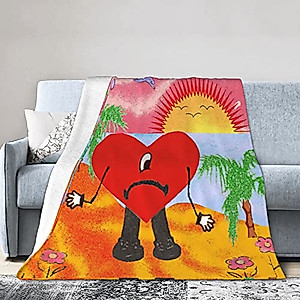 JUANZI Music Blanket,2022 New Music Throw Blanket Super Soft Flannel Throw Blanket for Fans Gifts 50''x40'', Black