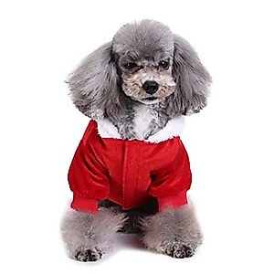 Ornaous Cute Dog Cat Christmas Hoodie, Pet Xmas Tree Cosplay Costume, Puppy Fleece Outfits Warm Clothes（M Size）