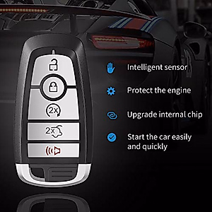 Tyranway Key for Fits for Ford Edge/Fusion 2017-2020/Explore/Mustang 2018-2020/Mustang Cobra 2019-2020 Keyless Entry Remote Replaces FCC ID: M3N-A2C93142600