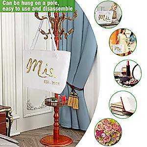 Wifey Bride Tote Bag for Wedding with Zipper Mrs. EST. 2021 Large Beach Shoulder Bride Bag for Engagement with Gold Sequin Shower Honeymoon Gift White