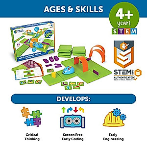 Learning Resources Code & Go Robot Mouse Activity Set, 83 Pieces, Ages 4+, Screen-Free Early Coding Toy for Kids, Interactive STEM Coding Pet