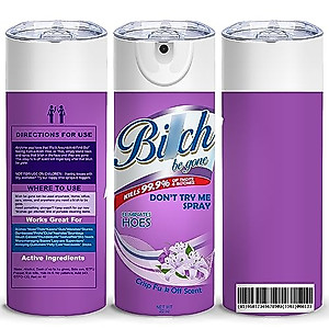 TUMBTU Bitch be Gone Insulated Skinny Tumblers Funny gift 20oz - Reusable Stainless Steel Water Bottle for Hot & Cold Drinks Tea Cup Iced Coffee Travel Cup Coffee Mug with Lid Fake Nozzle