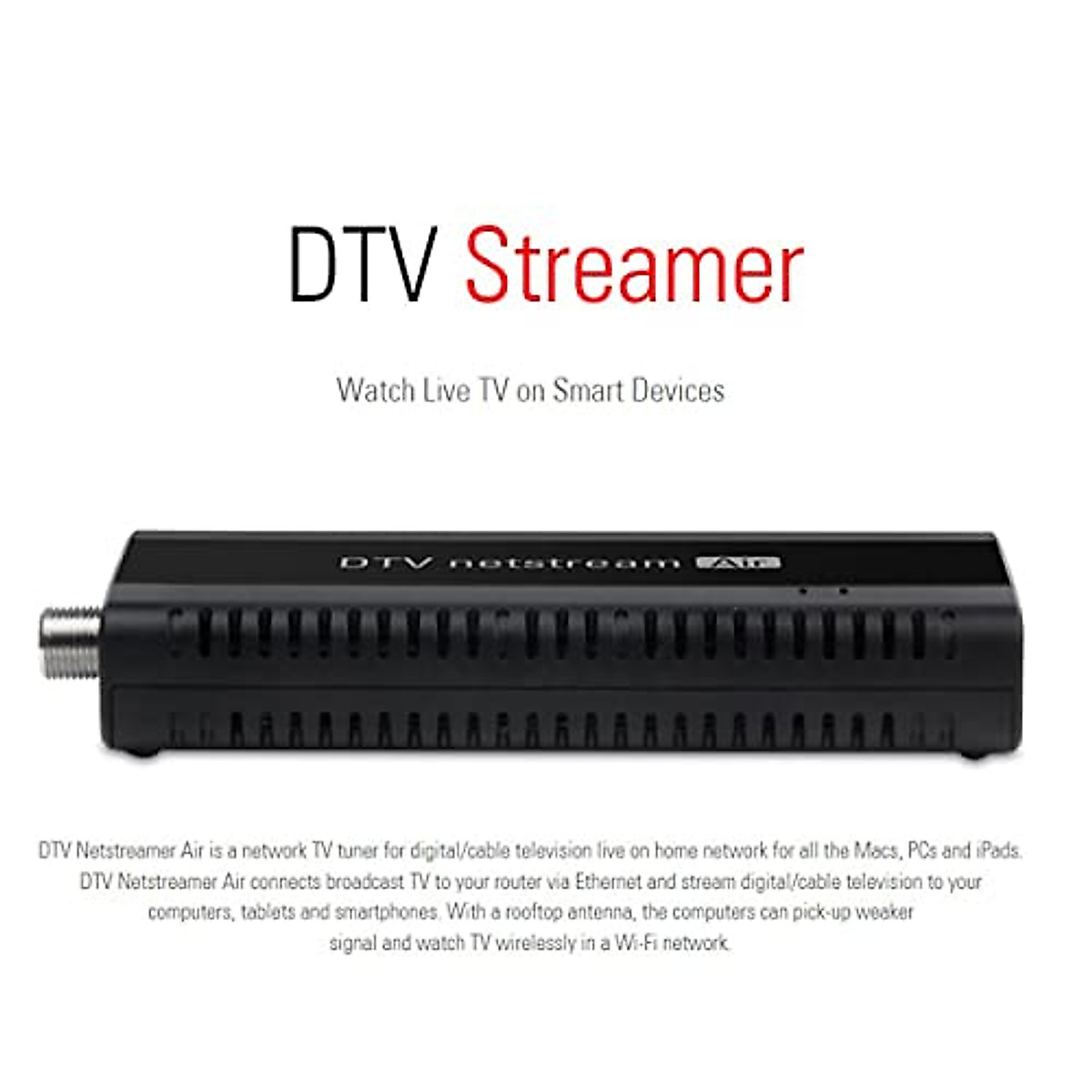 Geniatech EyeTV Wireless WiFi ATSC Air TV HD Tuner, Recast OTA DVR Cable TV for Cord Cutters,for Android iOS Phone PC,Tablet, Live or Recorder Streaming Anywhere Converter