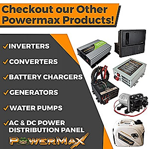 PowerMax POWER CONVERTER - PM3 -15 12 VOLT DC 15 AMP Converter - 3 STAGE Automatic Smart Battery Charger | 13.2V DC, 13.6V DC, 14.4V DC