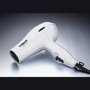 Conair Hair Dryer, 1875W Mid-Size Blow Dryer, White