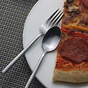 Alata Potter 20-Piece Forged Silverware Set, Service for 4 – Premium Stainless Steel Flatware Set, Modern Design with Satin Finish, Ideal for Home, Kitchen, Party, Camping