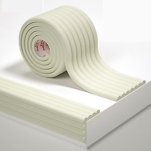 ZJKXJH Furniture Edge Protector for Baby Proofing Heavy-Duty Soft Foam Fireplace Safety Bumper Guard, Corner Guards for Home, Preschools, School (Color : White, Size : 20m/66ft Long)