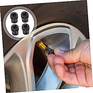 Vaguelly Automotive Wheels 8 pcs Valve Cap Skull Tire Pressure Cap Skull car Accessories for car accesories Stem Covers Motorbike Tyre Dust Caps Mountain Bike Copper core Alien