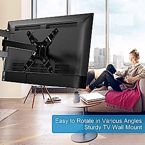 Full Motion TV Wall Mount TV Bracket with 360°Rotation, JUSTSTONE Swivel Tilt Extension TV Mount Fits Most 13-45 Inch TVs & Monitors, Max VESA 200x200mm, Holds up to 55lbs/25kg
