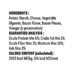 Himalayan Dog Chew Yak Cheese Dog Chews, 100% Natural, Long Lasting, Gluten Free, Healthy & Safe Dog Treats, Lactose & Grain Free, Protein Rich, For All Breeds, Medium, Bacon Flavor, 4.5 oz