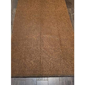 NAT Leathers | Brown Distressed 2 Tone Oily Faux Vegan Leather PU {Peta Approved Vegan} | 1 Yard 36 inch x 54 inch Cut by Yard Pleather 0.9 mm Upholstery | Brown Crazy Horse Distress 36"X54"