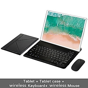 Haofy 2 in 1 Tablet PC, MT6755 Octa Core Dual Camera 4G LTE 10.1 Inch Tablet 12GB RAM 256GB ROM 5G WiFi with Keyboard Mouse for Entertainment (US Plug)