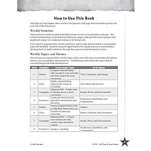 180 Days: Social Studies for 2nd Grade Practice Workbook for Classroom and Home, Cool and Fun Practice Created by Teachers (180 Days of Practice)