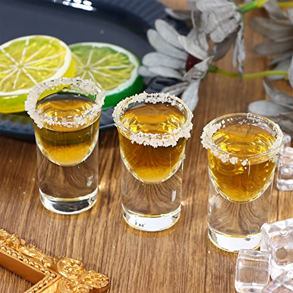 Ioffersuper 36-Pack Shot Glasses Set, 10Ml/0.338 Oz Mini Shot Glasses with Heavy-Duty Base, Mini Wine Glasses, Thickness Glass