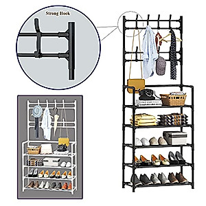 YAN WU YING ® White Shoe Rack, Shoe Shelf, Shoe Storage Organizer for Door, Entryway, Large Shoe Rack for Men,5 Tiers Shoe Organizer