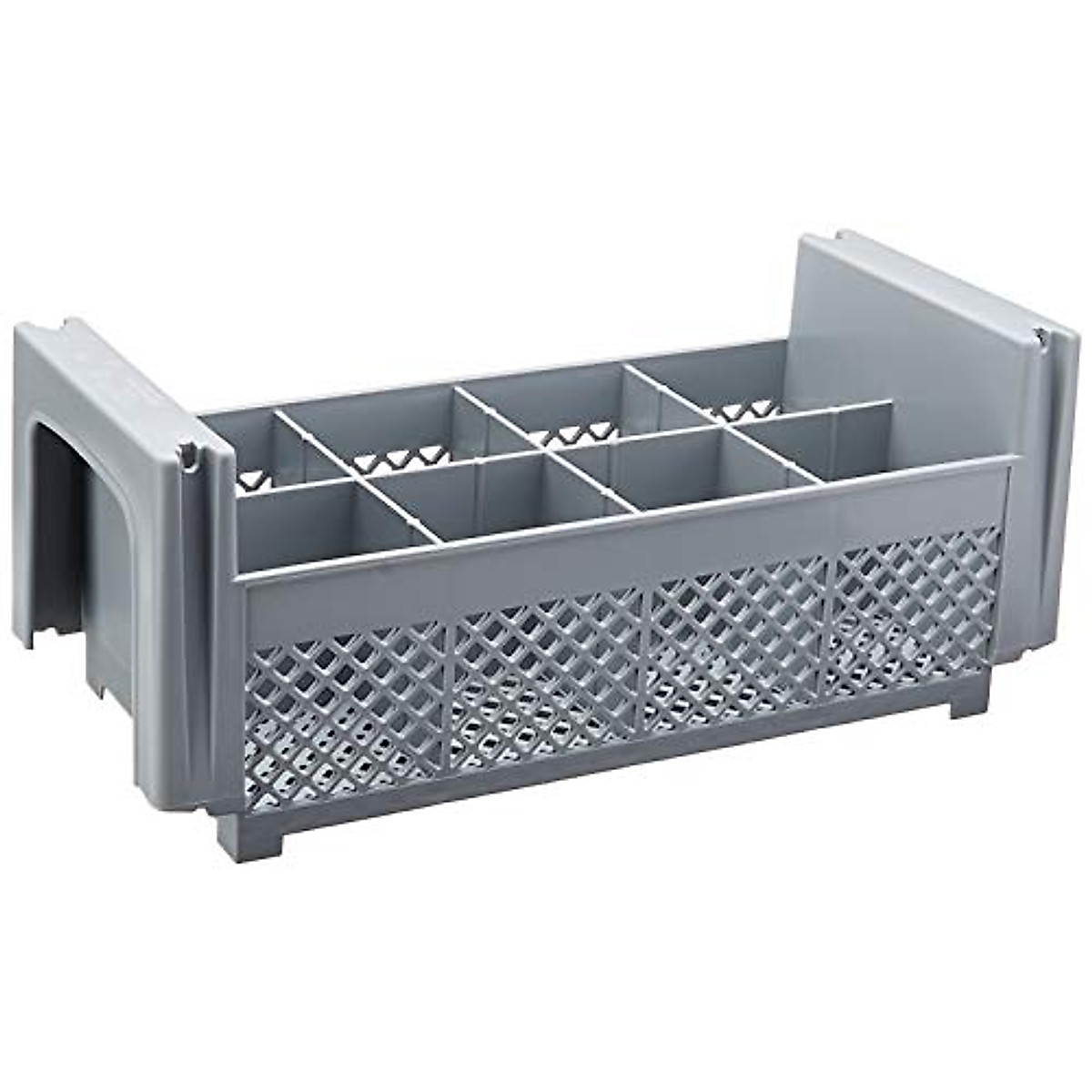 Cambro 8FBNH434151 8-Compartment Flatware Rack, Gray, 1/2 Size