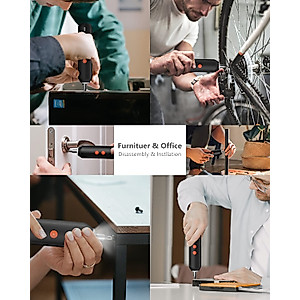 Electric Screwdriver, Cordless Power Screwdriver Set with 2000mAh Rechargeable Battery, 3.7V, 4 LEDs, USB-C Cable, 20pcs Bits, Automatic & Manual, High Torque 2.5Nm