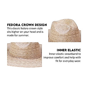 Lack of Color Women's Palma Wide Fedora (Natural Palm Leaf, Small/Medium)