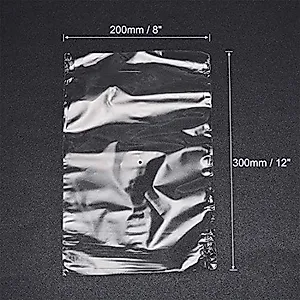 uxcell Shrink Wrap Bags, 12x8 inch 100pcs Shrinkable Wrapping Packaging Bags Transparent Industrial Packaging Sealer Bags