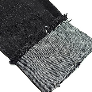 CHUMHEY Little Kid Jeans, Baby Boys Girls Elastic Waist Ripped Denim Pants,Black,3T