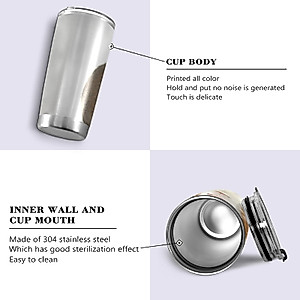 Yasala Tumbler Guinea Pig Cute Insulated Coffee Cup Beverage Container Office Travel Mug with Straw and Lid 20oz Holiday Back to School Gift