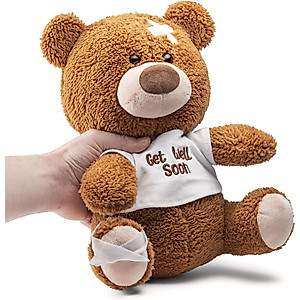 PREXTEX 12-Inch Get Well Soon Plush Bear - Soft Stuffed Teddy Bear - Get Well Soon Gifts for Kids Stuffed Animals - Get Well Soon Stuffed Toy - Get Well Soon Teddy Bear Plush - Get Well Gift