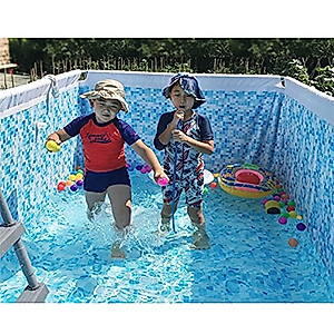 LIHONK Above Ground Swimming Pool Steel Frame Kids and Adults Can Swim Family Above Ground Pool Free Cover & Floor Cloth & Swimming Pool Water Toys Patio Lawn Garden (Size : 4.5 * 2.2 * 0.84m)