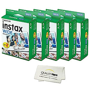 Fujifilm instax Wide Instant Film 10 Pack (100 Exposures) for use with Fujifilm instax Wide 300, 200, and 210 Cameras…