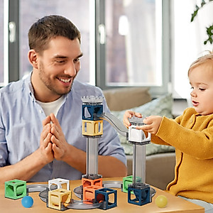 Marble Run for Kids Ages 4-8, Magnetic Building Toy Stacking Block Sets, 41 Pieces STEM Activities for Kids Ages 5-7, Marble Maze Montessori Toys Birthday Gifts for Kids Age 3-8 Boys and Girls