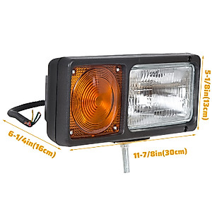 ECOTRIC 2 Pcs Universal Light Snow Plow Lamp Headlight Turn Signal Snowplow Replacement For 505K On Truck& Pickup