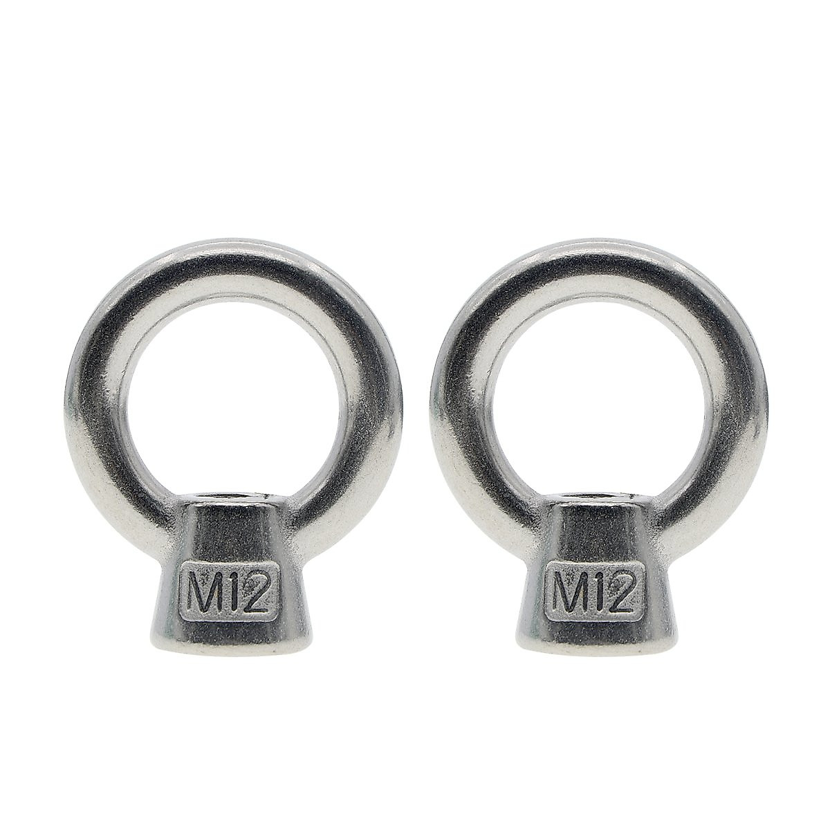 Saim M12 Eye Nut Female Thread Lifting Ring Eye Bolt Stainless Steel Screw Bolt 2Pcs