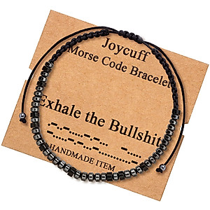 JoycuFF Exhale the Bullshit Inspirational Bracelets for Women Dreams Come True Gifts for Women Men Wishes Bracelets for Friends Sisters Daughters