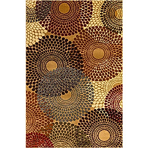 Unique Loom Barista Collection Area Rug - Java (5' 3" x 8' Rectangle, Beige/ Black)