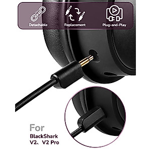 AKKE BlackShark V2 Mic Replacement 3.5mm Jack Detachable Microphone Boom Noise Cancelling Compatible for Razer BlackShark V2,V2 Pro, Gaming Headsets