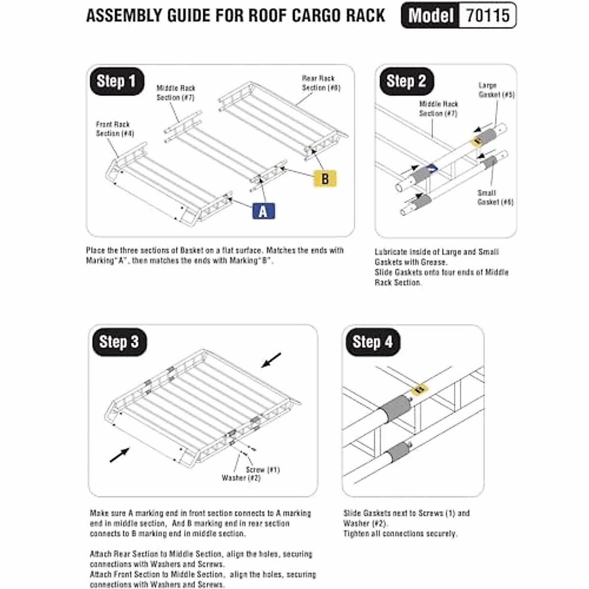 MaxxHaul 70115 46" x 36" x 4-1/2" Roof Rack Rooftop Cargo Carrier Steel Basket, Car Top Luggage Holder for SUV and Pick Up Trucks - 150 lb. Capacity, Black