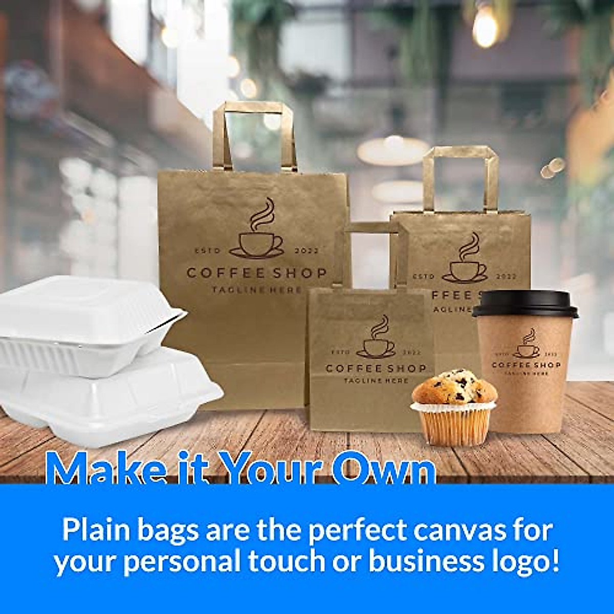 Reli. 90 Pack | Assorted Sizes Kraft Paper Bags w/ Handles | 7x3.15x8" - 8x4.5x10.25" - 10x5x13" | 30 Bags Each Size | Paper Bags Combo Pack | Retail Bags/Shopping Bags, Gift Bags