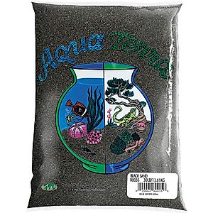 Nature's Ocean Aqua Terra Black Sand 5 lb Bag, Natural Aquarium Sand
