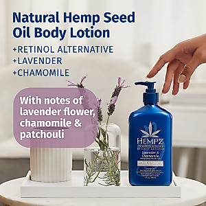 Hempz Body Lotion - Lavender & Chamomile Herbal Limited Edition Daily Moisturizing Cream, Shea Butter, Aloe, Lavender Extract Body Moisturizer - Skin Care Products, Hemp Seed Oil - 17 Fl Oz…