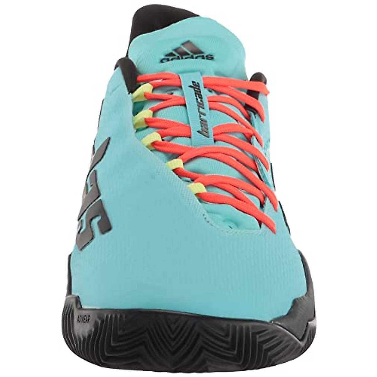 adidas Men's Barricade Clay Tennis Shoe, Pulse Aqua/Black/Pulse Lime, 12