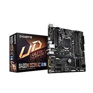 Gigabyte B460M DS3H AC (LGA1200/Intel/B460/Micro ATX/M.2/SATA 6GB/s/USB 3.2 Gen 1/ HDMI/Intel 802.11ac/Motherboard)