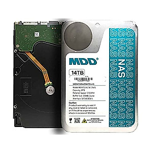 MDD (MD14TSATA25672NAS) 14TB 7200 RPM 256MB Cache SATA 6.0Gb/s 3.5" Internal NAS Hard Drive - 5 Years Warranty (Renewed)