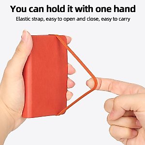 8-Pack Pocket Notebook，4.3" x 3.2"Small Notebook，Hardcover PU Leather Notebook Total 200 Pages, Mini Journal for College Ruled, Sketchbook, Work Notebook.（Contains 2 Yellow, 2 Grey, 2 Blue, 2 Orange）