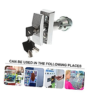 SOLUSTRE Automatic Vending Machine Lock Candy Machine Locking Bar Machine Lock Tool Gumball Machine Lock Soda Machine Lock Shed Door Lock Machine Lock Coin Zinc Alloy Snack Machine