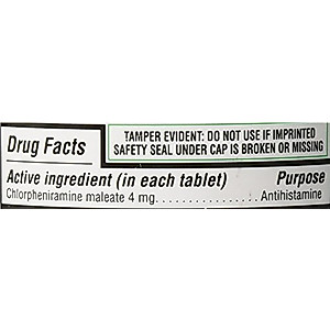 Major Pharmaceuticals Chlorpheniramine Maleate 4 mg Anti-Allergy Tablets, 1000 Count
