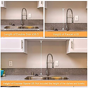 NEX Over The Sink Dish Drying Rack Single Tier Dish Rack Adjustable